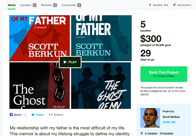 Back my next book on Kickstarter today | Scott Berkun